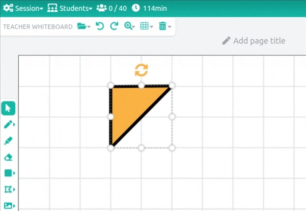 How do I place a grid background on my whiteboard?