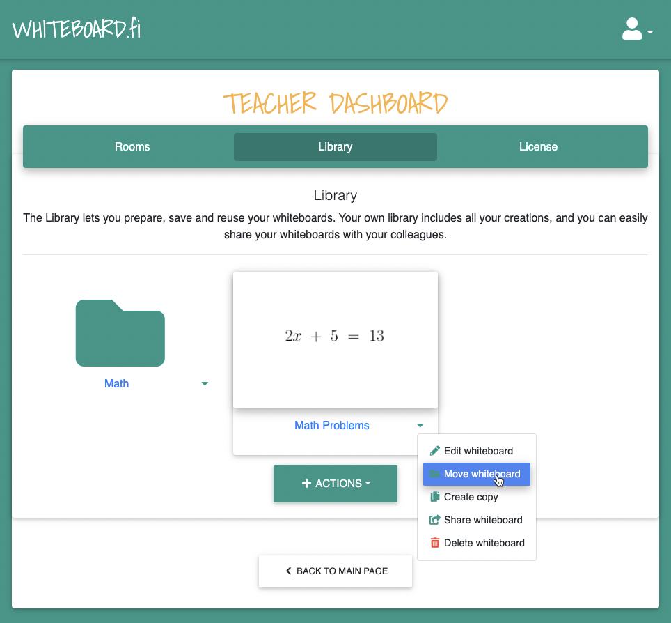 How do I use the Whiteboard library?